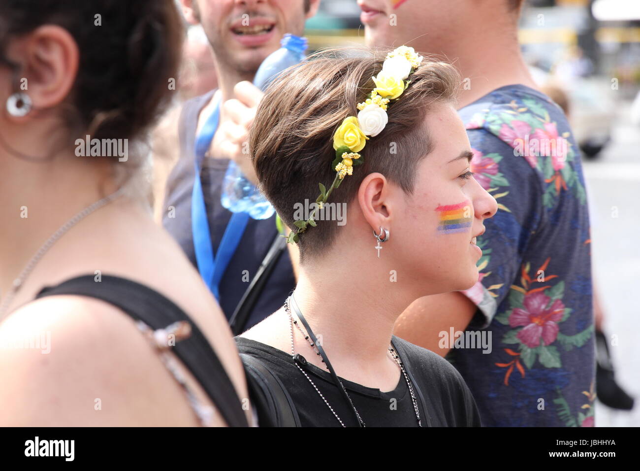 Rome, Italy. 10th June, 2017. People celebrate Gay Pride in Rome Italy ...