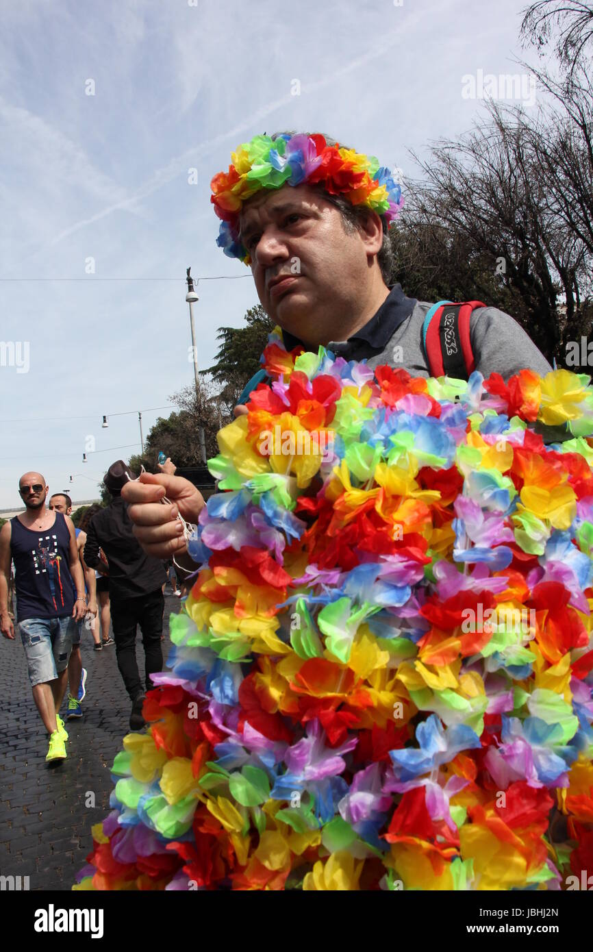 Rome, Italy. 10th June, 2017. People celebrate Gay Pride in Rome Italy ...