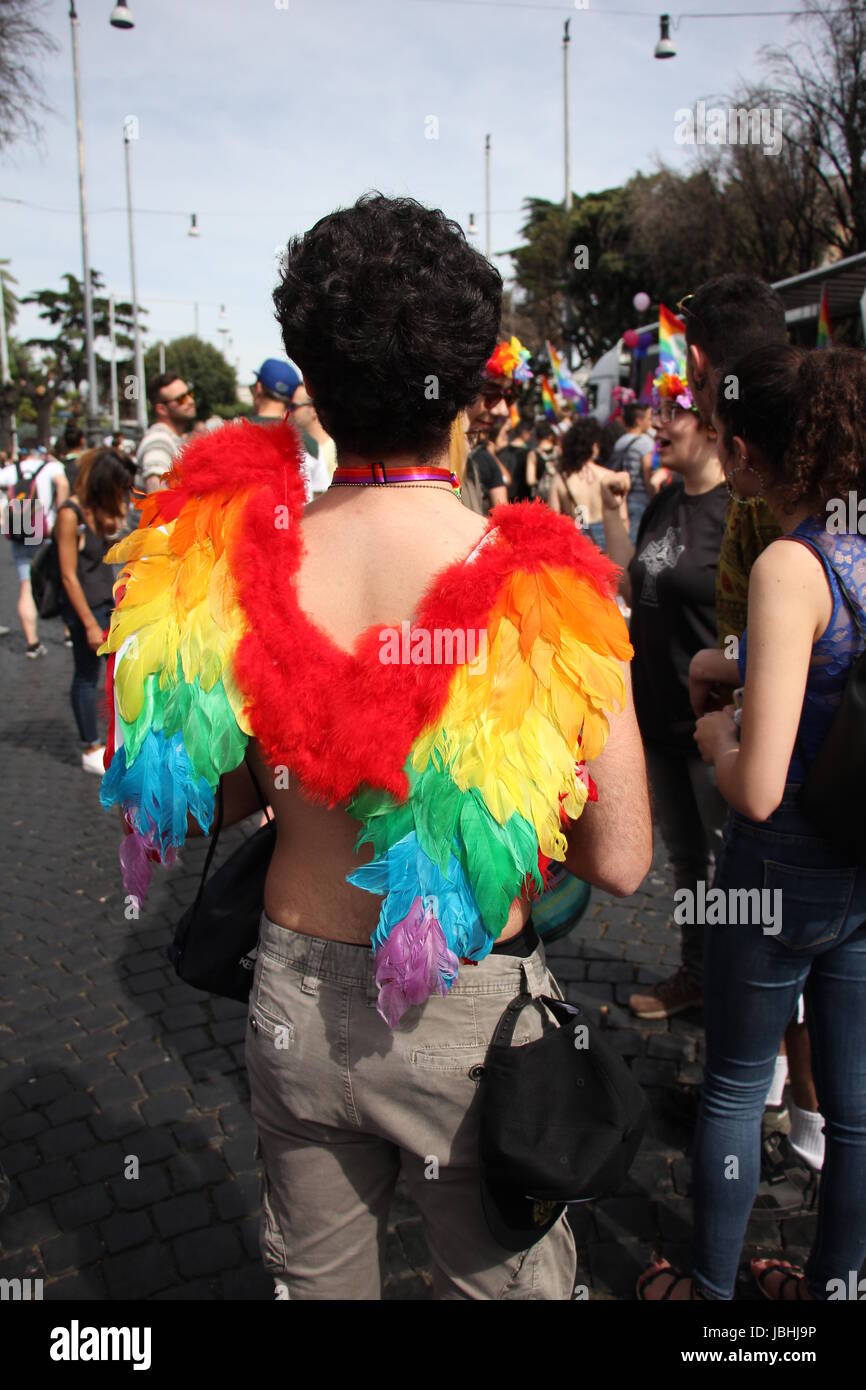 Rome, Italy. 10th June, 2017. People celebrate Gay Pride in Rome Italy ...