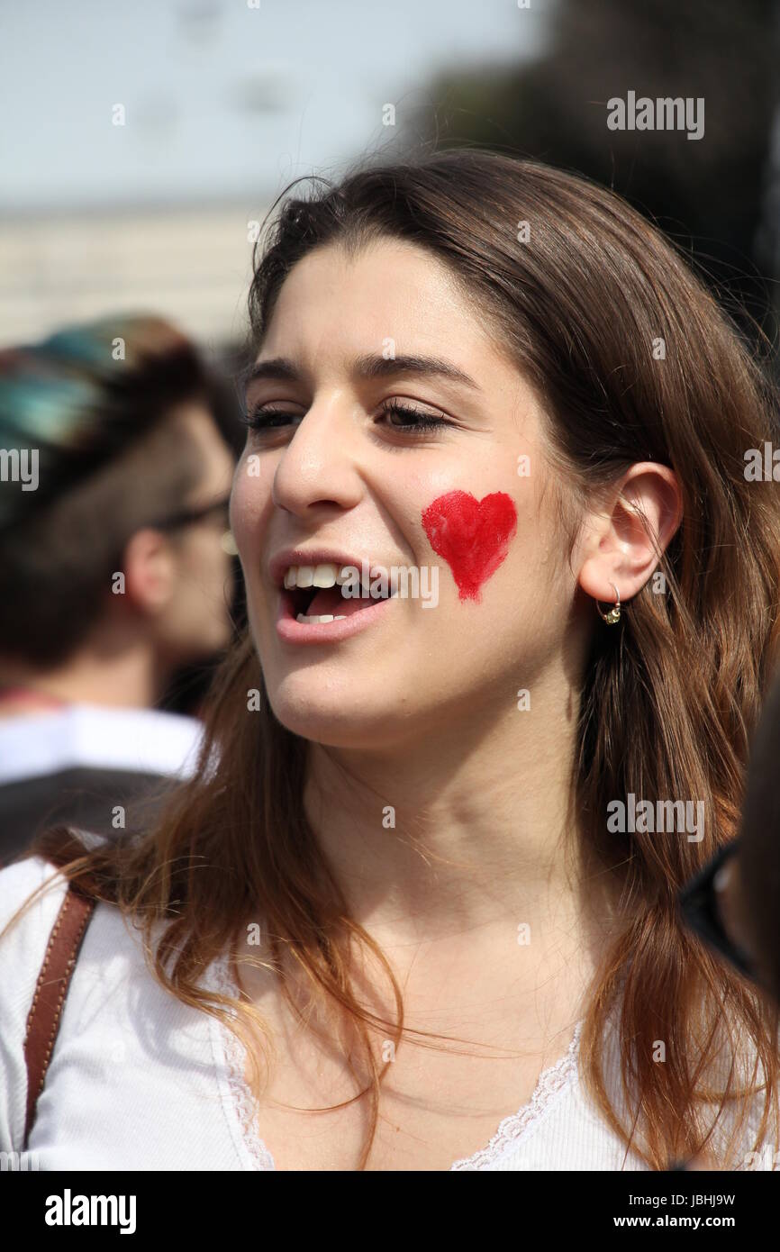 Rome, Italy. 10th June, 2017. People celebrate Gay Pride in Rome Italy ...