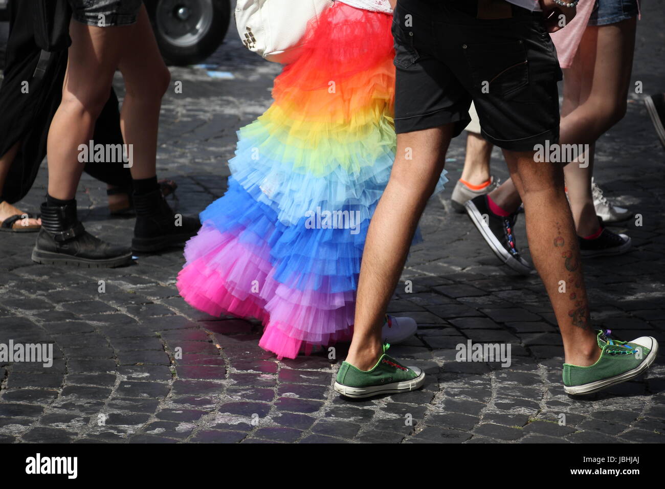 Rome, Italy. 10th June, 2017. People celebrate Gay Pride in Rome Italy ...
