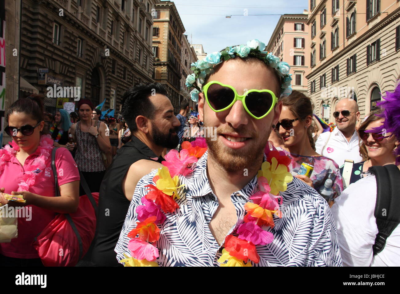 Rome, Italy. 10th June, 2017. People celebrate Gay Pride in Rome Italy ...