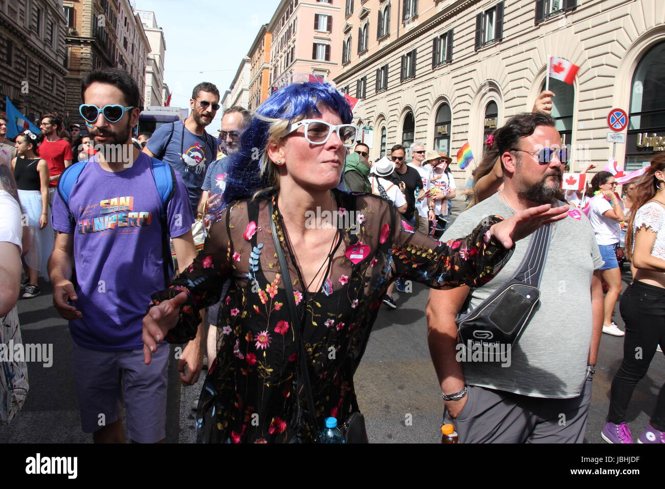 Rome, Italy. 10th June, 2017. People celebrate Gay Pride in Rome Italy ...