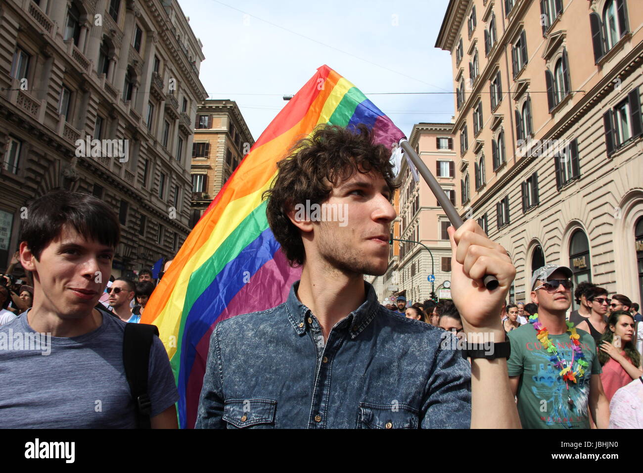 Rome, Italy. 10th June, 2017. People celebrate Gay Pride in Rome Italy ...