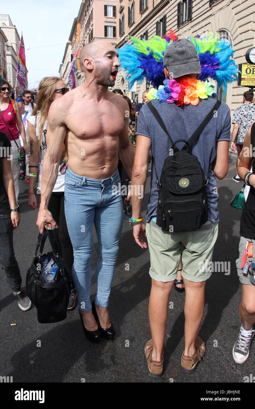 Rome, Italy. 10th June, 2017. People celebrate Gay Pride in Rome Italy ...