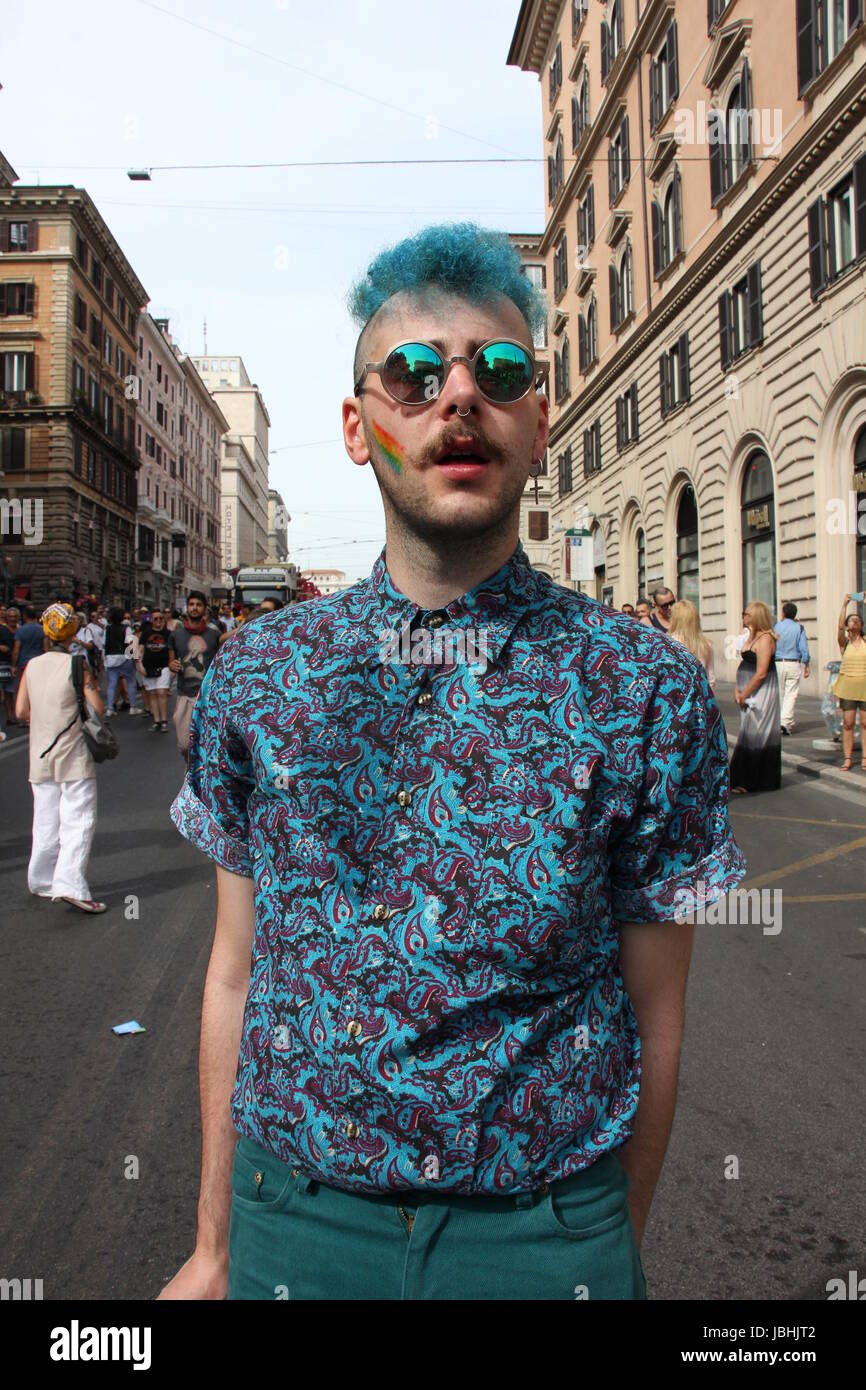 Rome, Italy. 10th June, 2017. People celebrate Gay Pride in Rome Italy ...