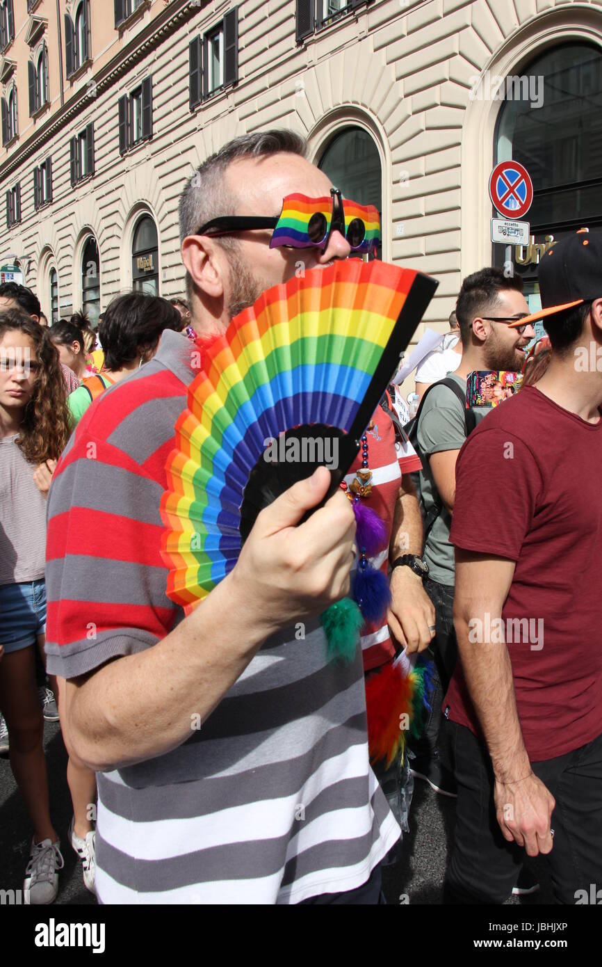 Rome, Italy. 10th June, 2017. People celebrate Gay Pride in Rome Italy ...