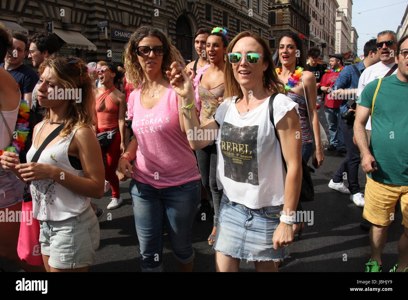 Rome, Italy. 10th June, 2017. People celebrate Gay Pride in Rome Italy ...
