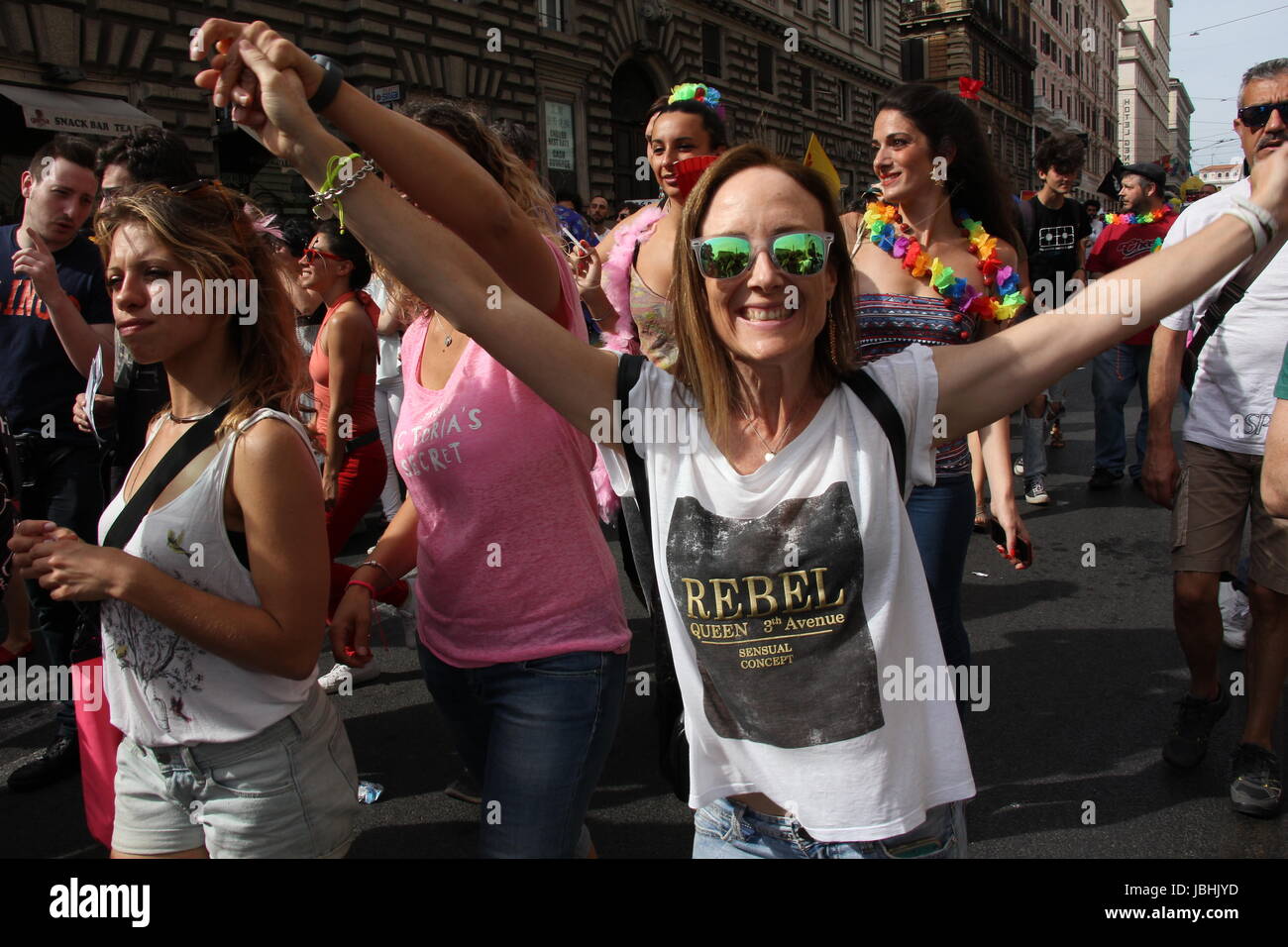 Rome, Italy. 10th June, 2017. People celebrate Gay Pride in Rome Italy ...