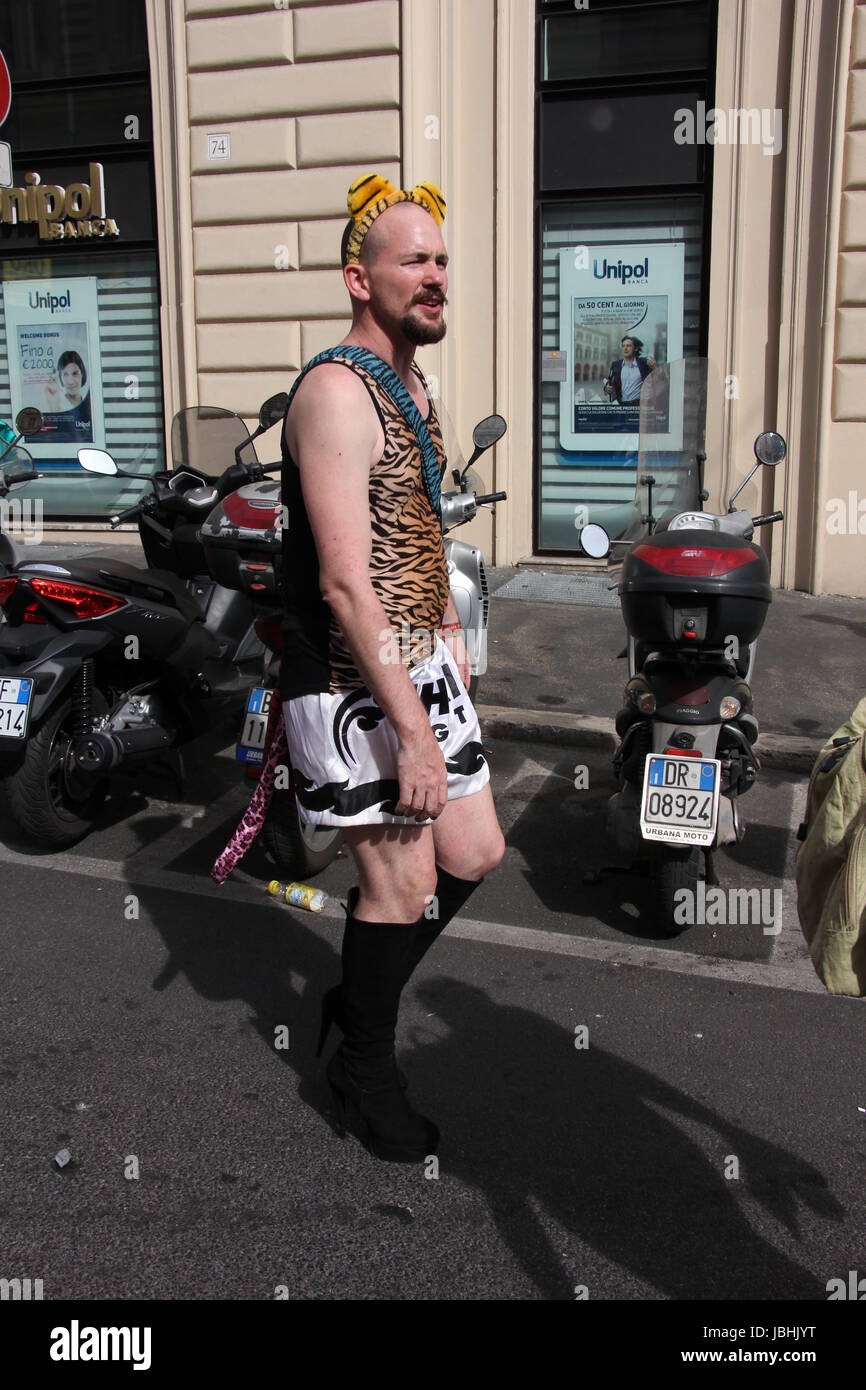 Rome, Italy. 10th June, 2017. People celebrate Gay Pride in Rome Italy ...