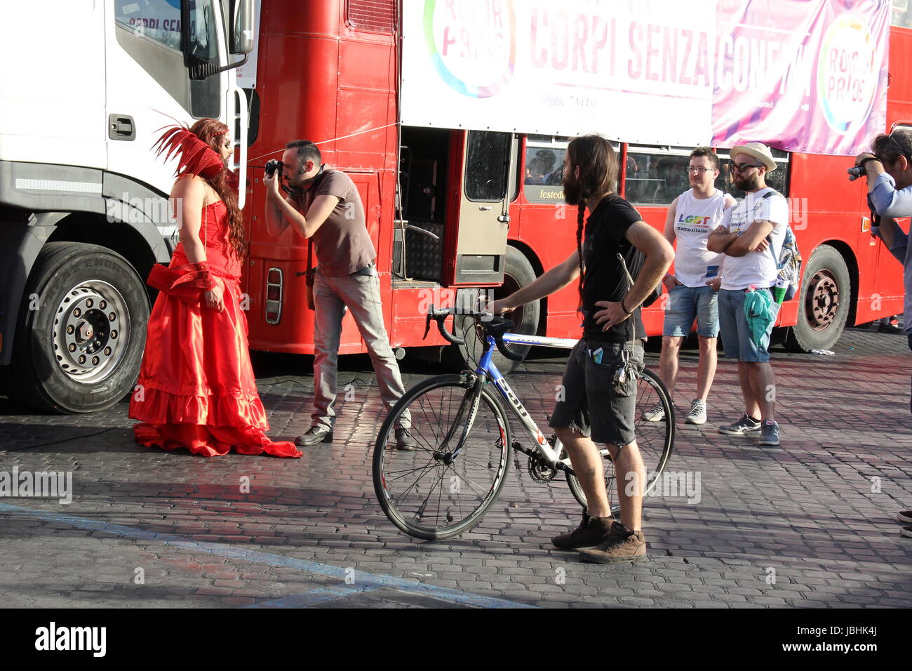 Rome, Italy. 10th June, 2017. People celebrate Gay Pride in Rome Italy ...