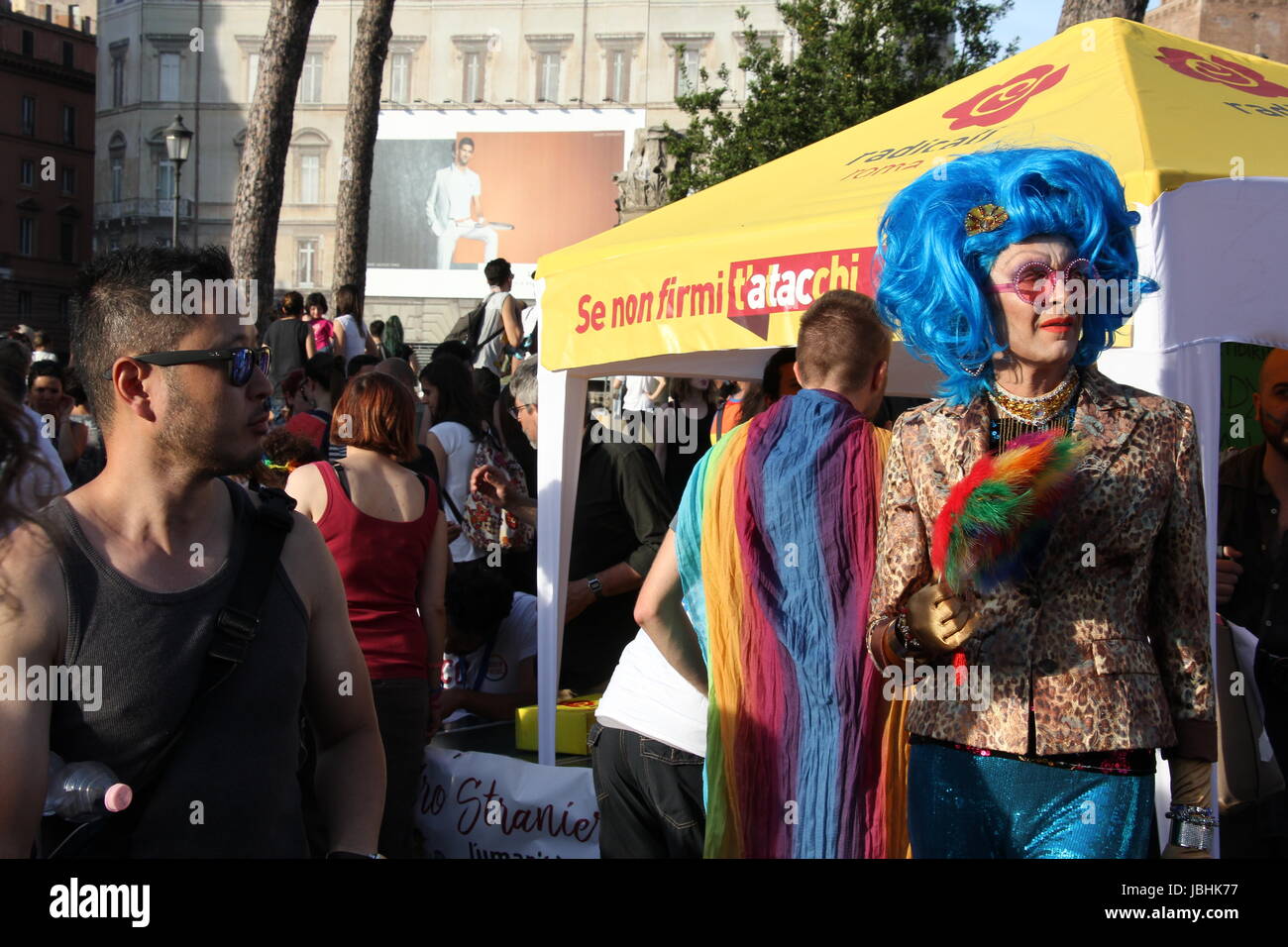 Rome, Italy. 10th June, 2017. People celebrate Gay Pride in Rome Italy ...
