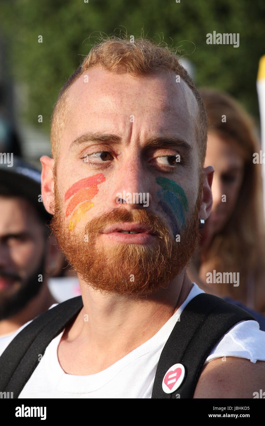 Rome, Italy. 10th June, 2017. People celebrate Gay Pride in Rome Italy ...