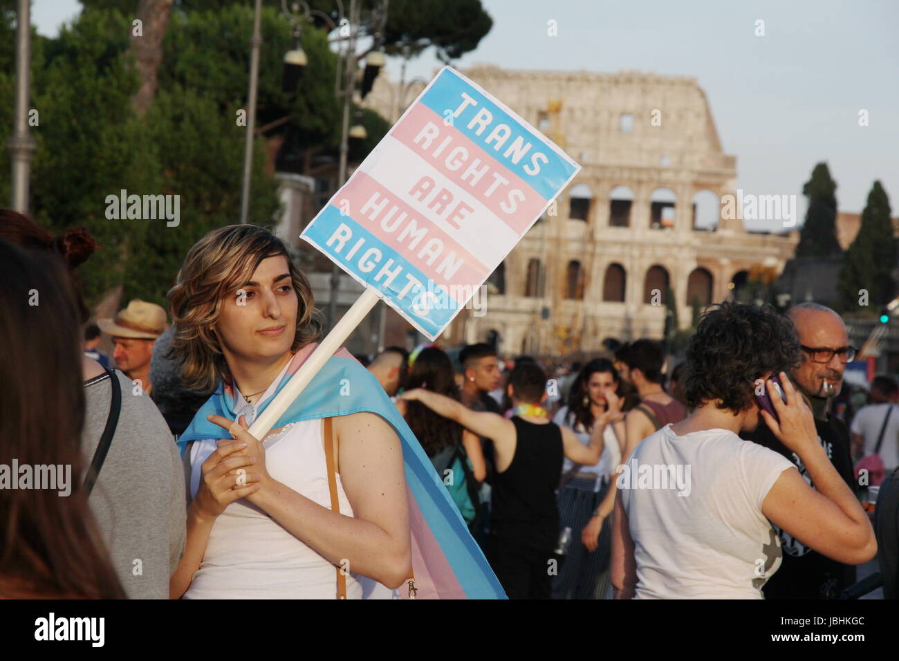 Rome, Italy. 10th June, 2017. People celebrate Gay Pride in Rome Italy ...