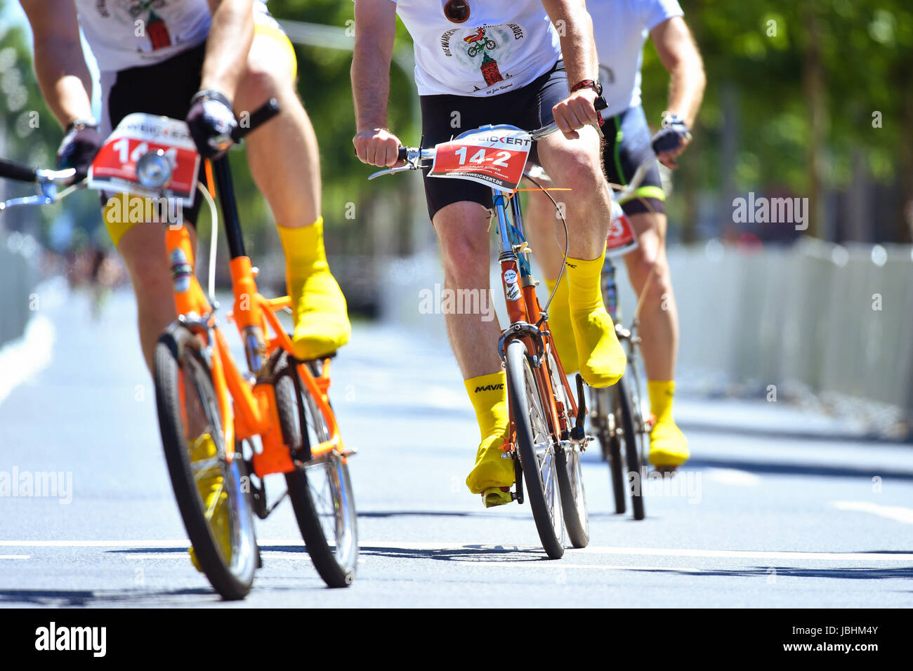 Mannheim, Germany. 11th June, 2017. Participants of a team ride during ...