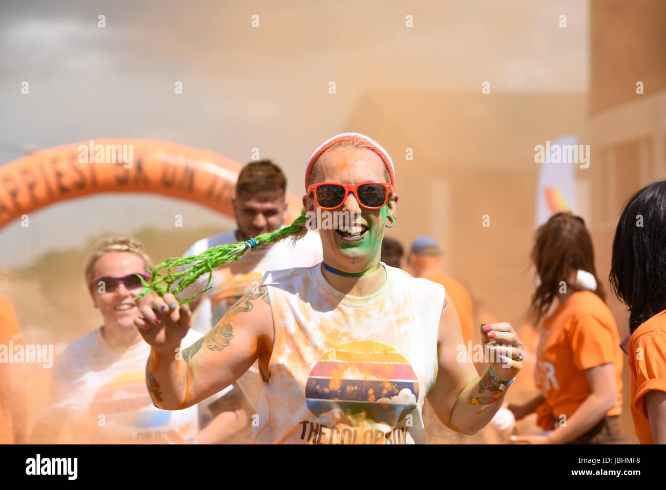 The Color Run London, Wembley Park 2017. Colour run Stock Photo - Alamy