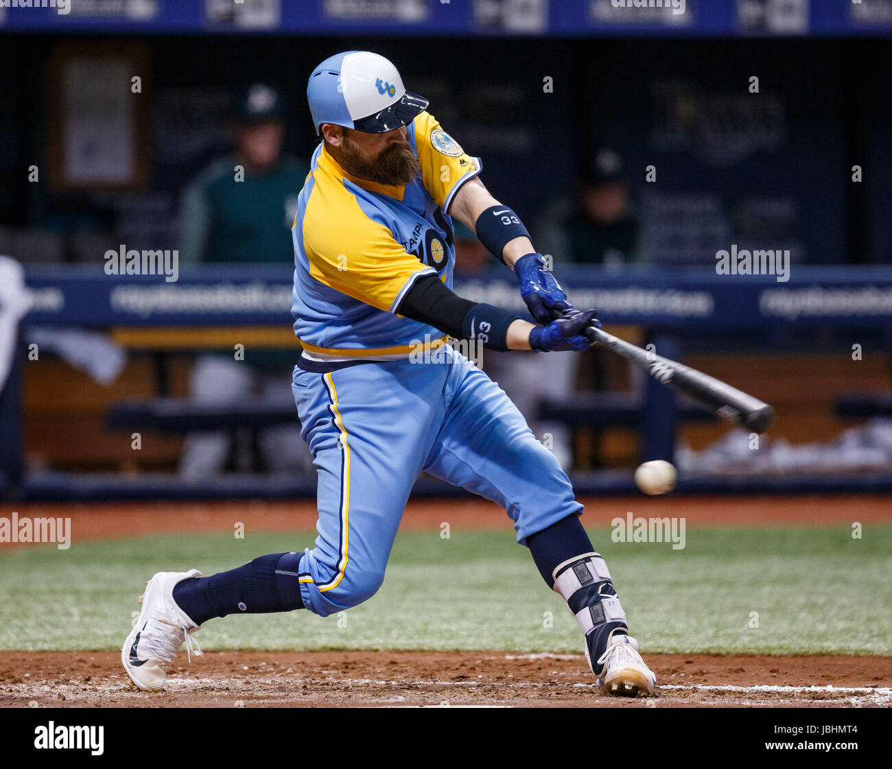 June 10, 2017 - Tampa Bay Rays Derek Norris (33) strikes out swinging ...
