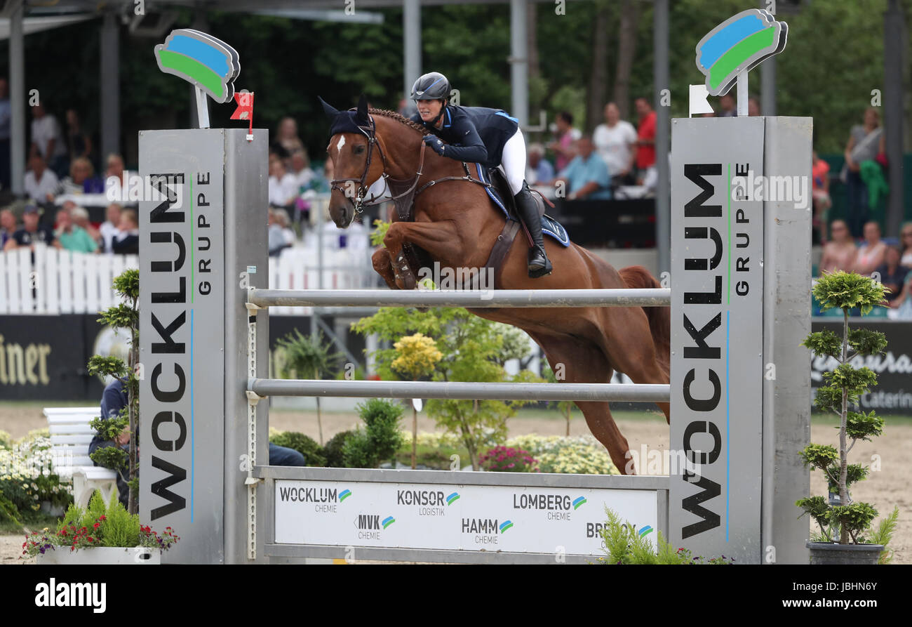 Balve, Germany. 11th June, 2017. Showjumper Simone Blum on DSP Alice at ...
