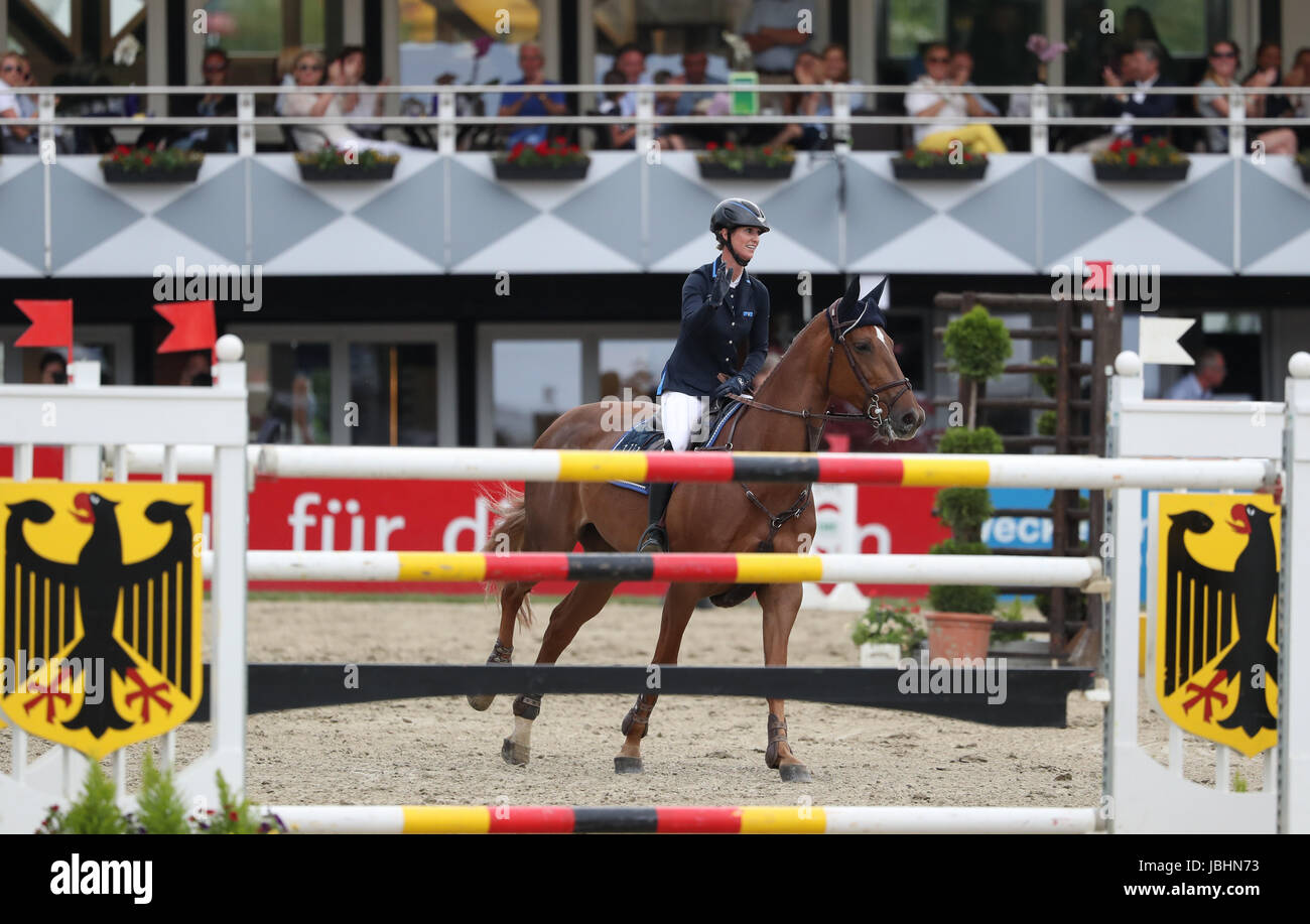 Balve, Germany. 11th June, 2017. Showjumper Simone Blum on DSP Alice at ...