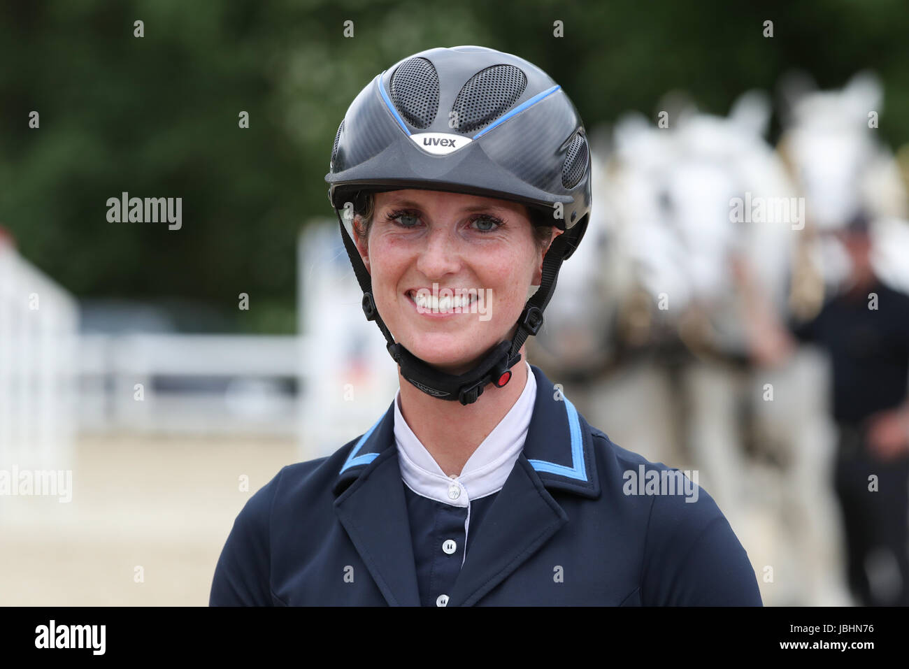Balve, Germany. 11th June, 2017. Showjumper Simone Blum on DSP Alice at ...
