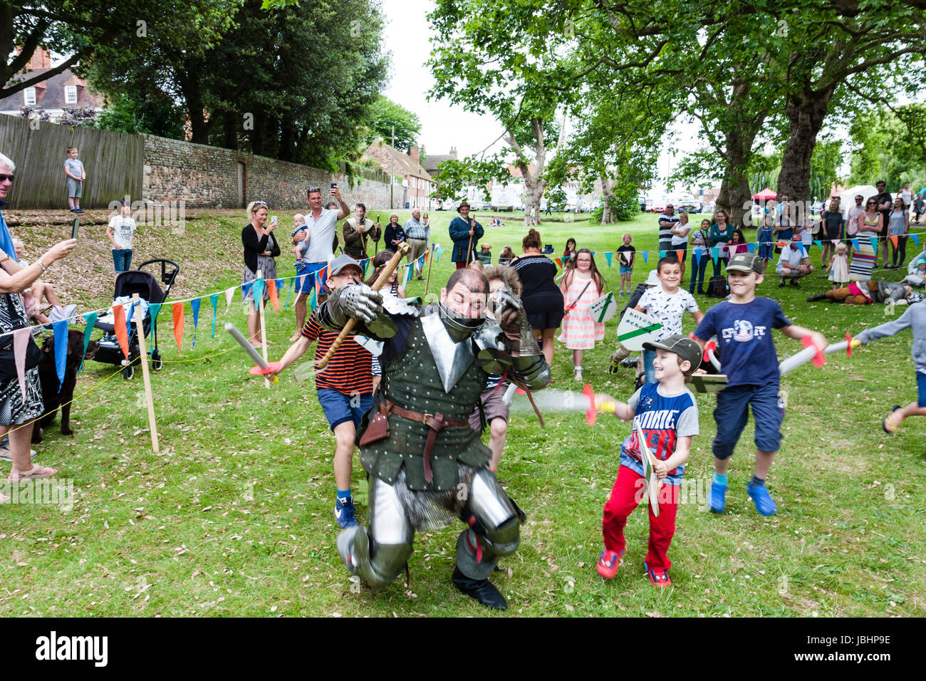 Medieval living history re-enactment event at Sandwich town, England ...