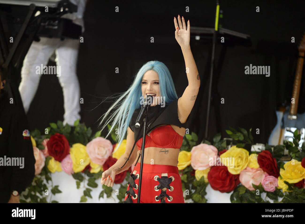 New York City. 9th June, 2017. Halsey performs on NBC's 'Today' Show at ...