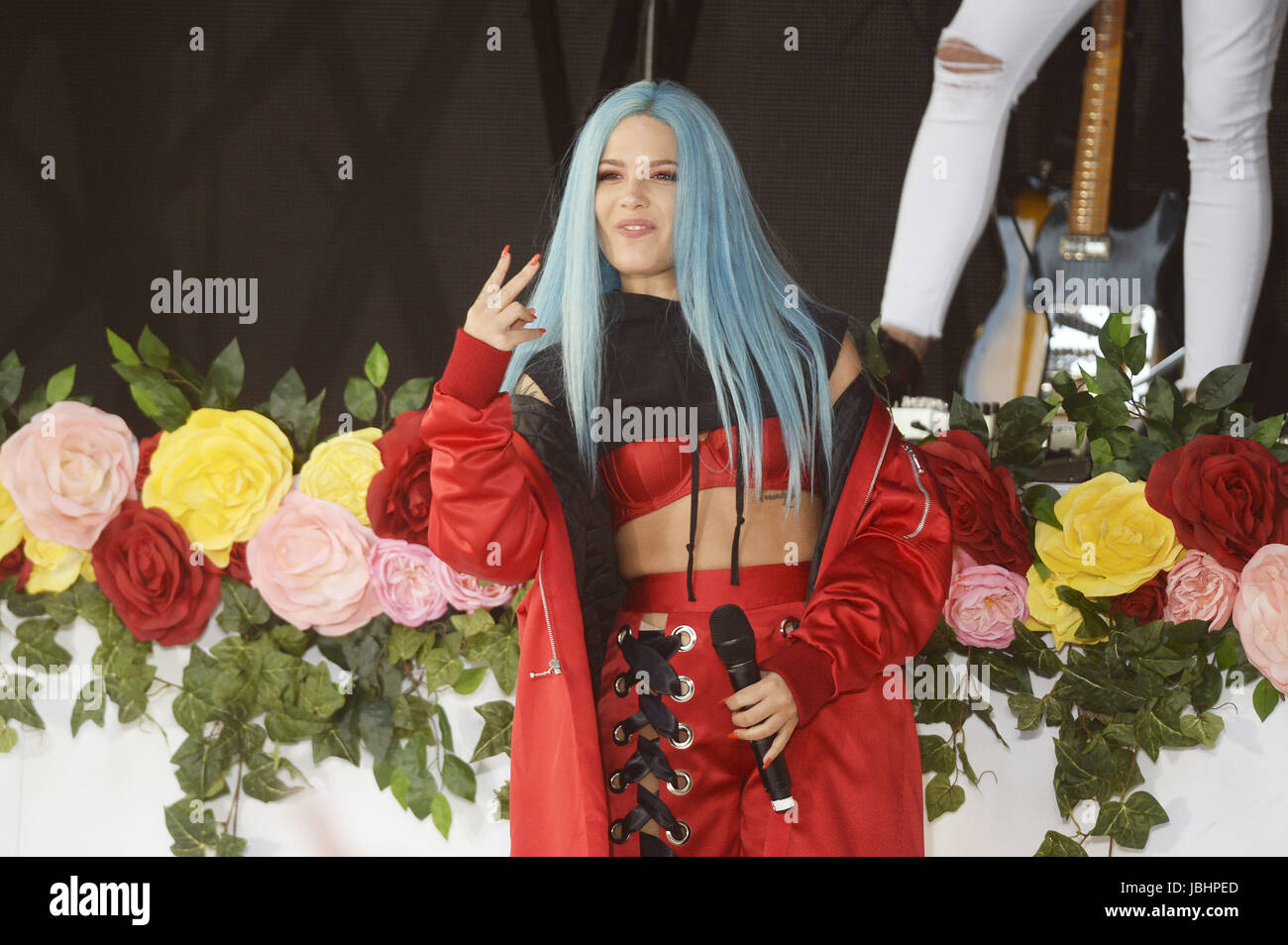 New York City. 9th June, 2017. Halsey performs on NBC's 'Today' Show at ...