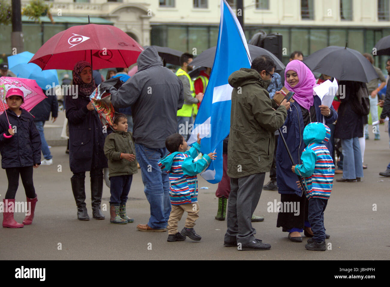 Glasgow, Scotland, UK. 11th June. Scots stood with Muslims under ...