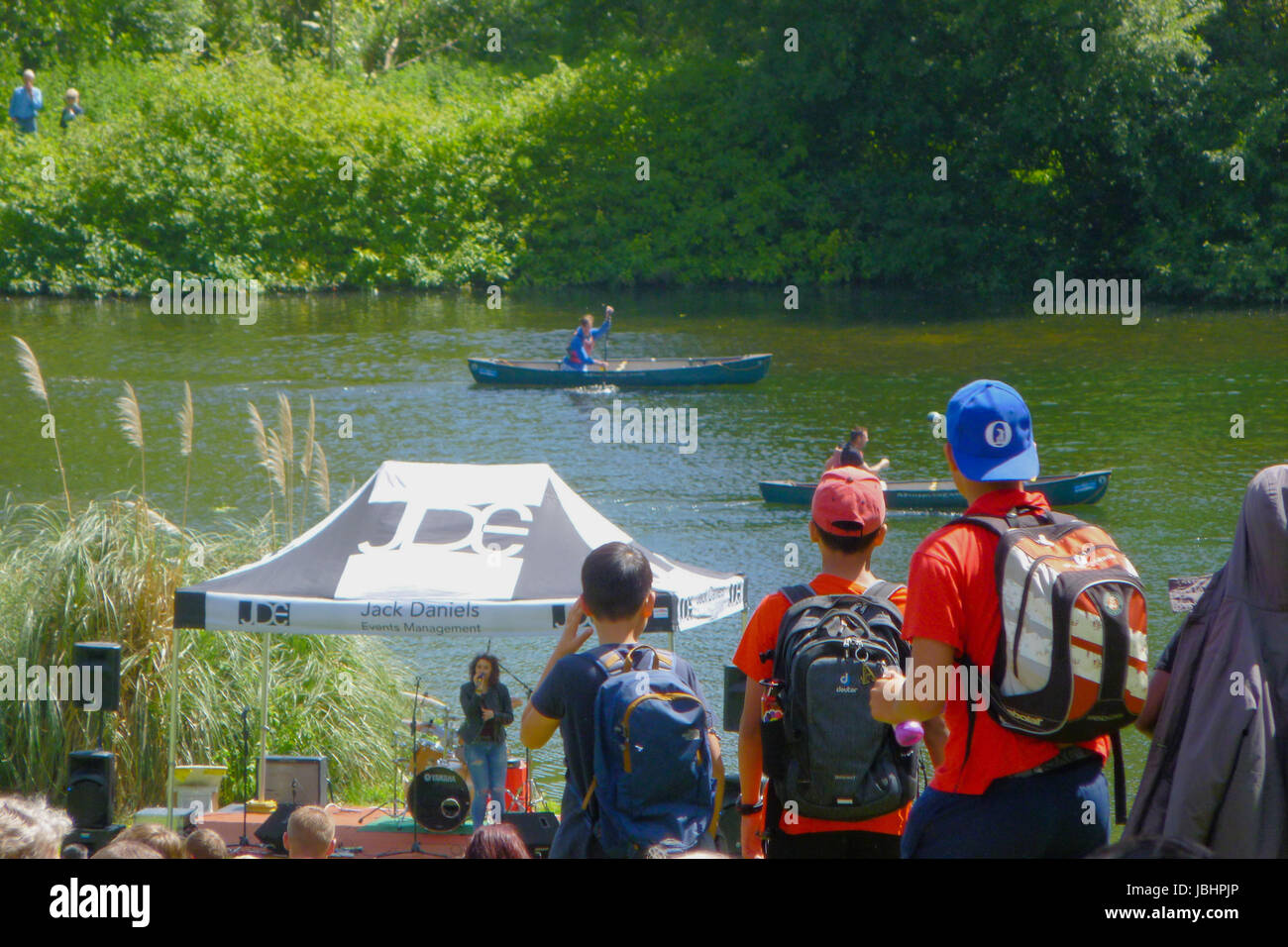 Dorchester, Dorset, UK. 11th June, 2017. People enjoy a sunny day at ...