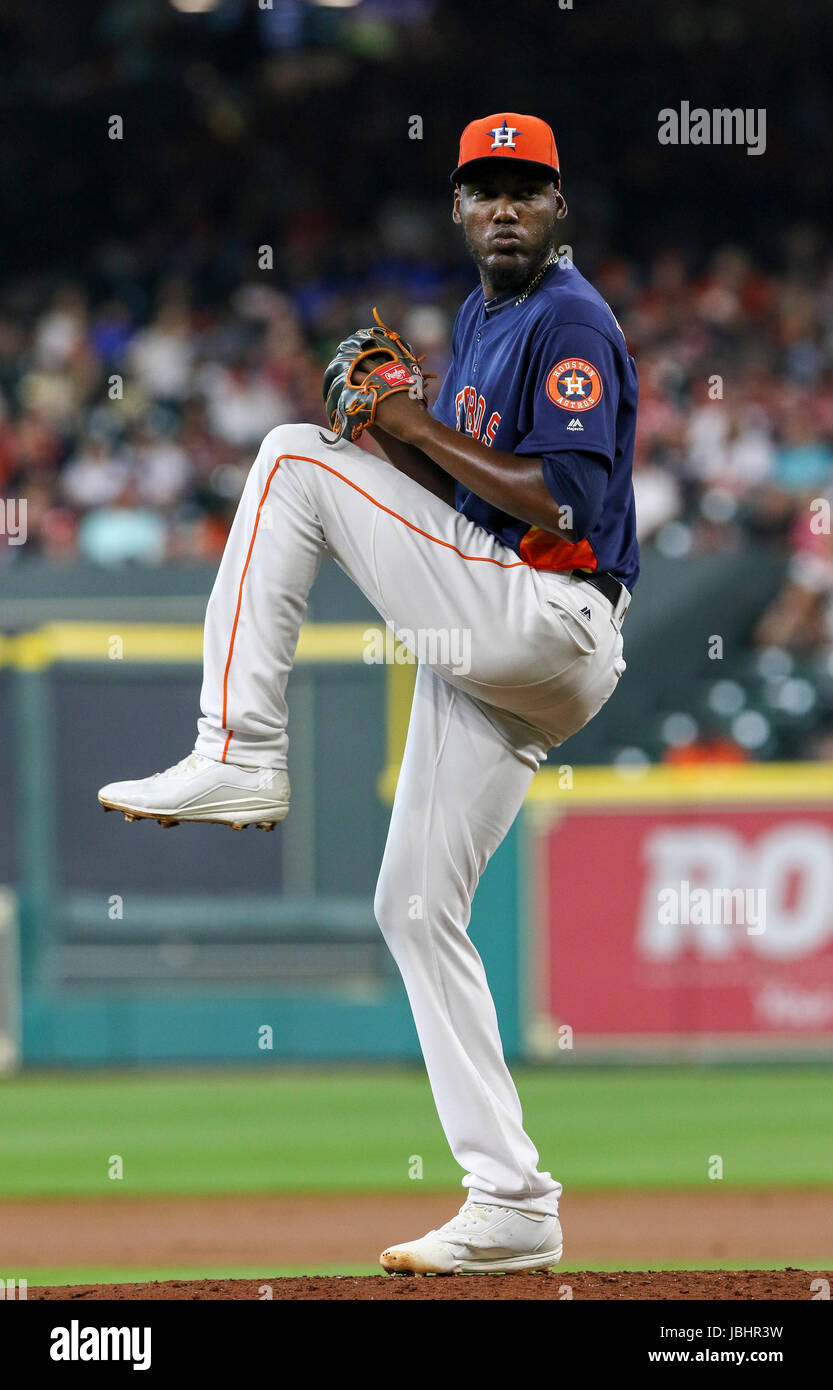 Houston, TX, USA. 11th June, 2017. Houston Astros starting pitcher ...