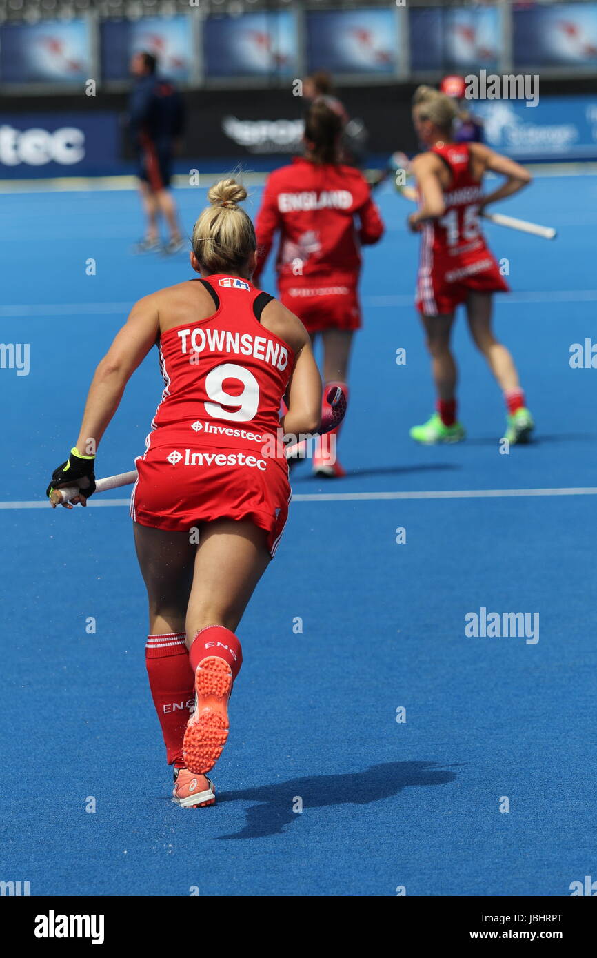London, UK. 11th June, 2017. Susannah Townsend (ENG) warming up at the ...