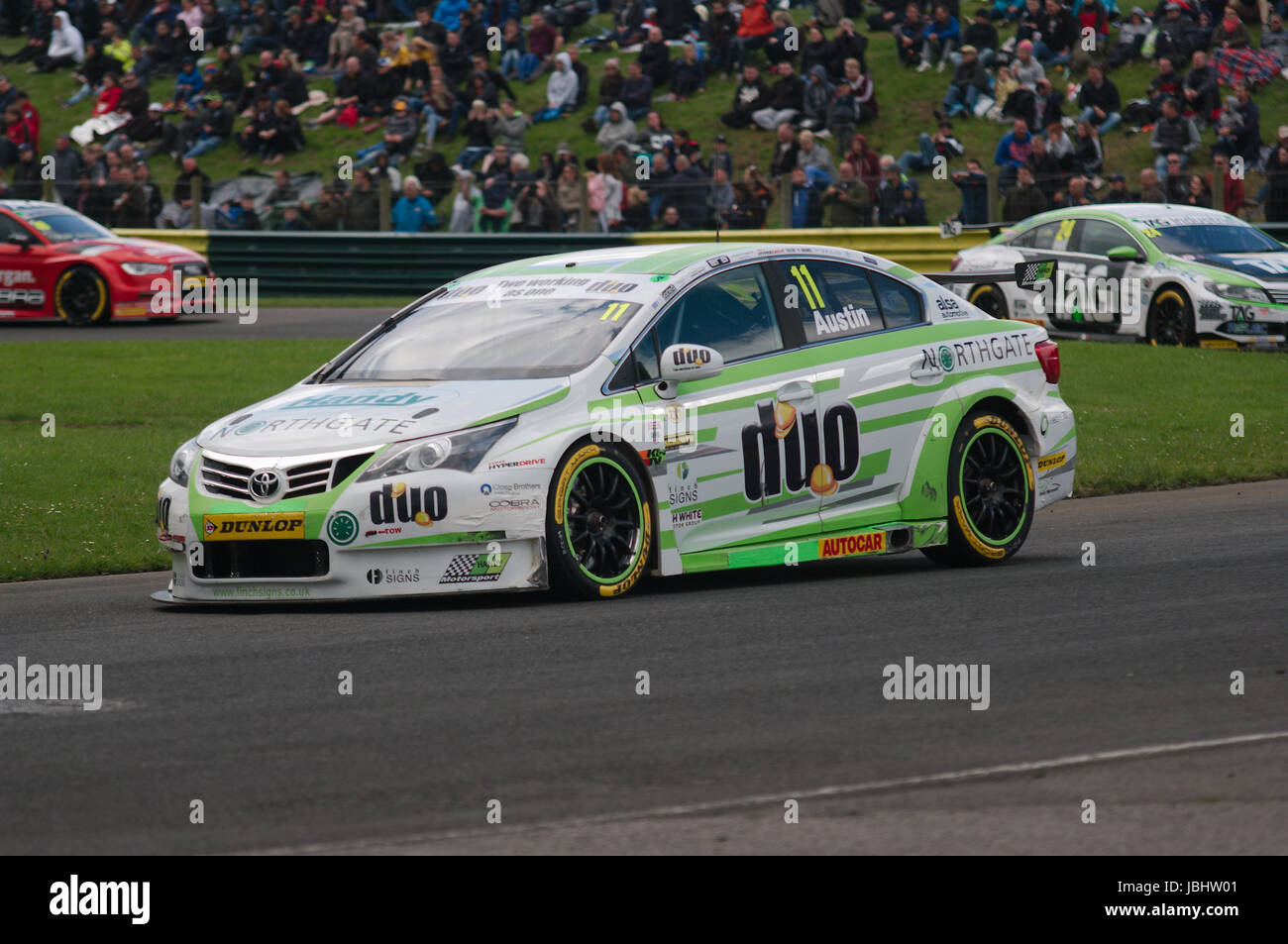 Croft Circuit, England, 11th June 2017. Rob Austin on the warm up lap ...