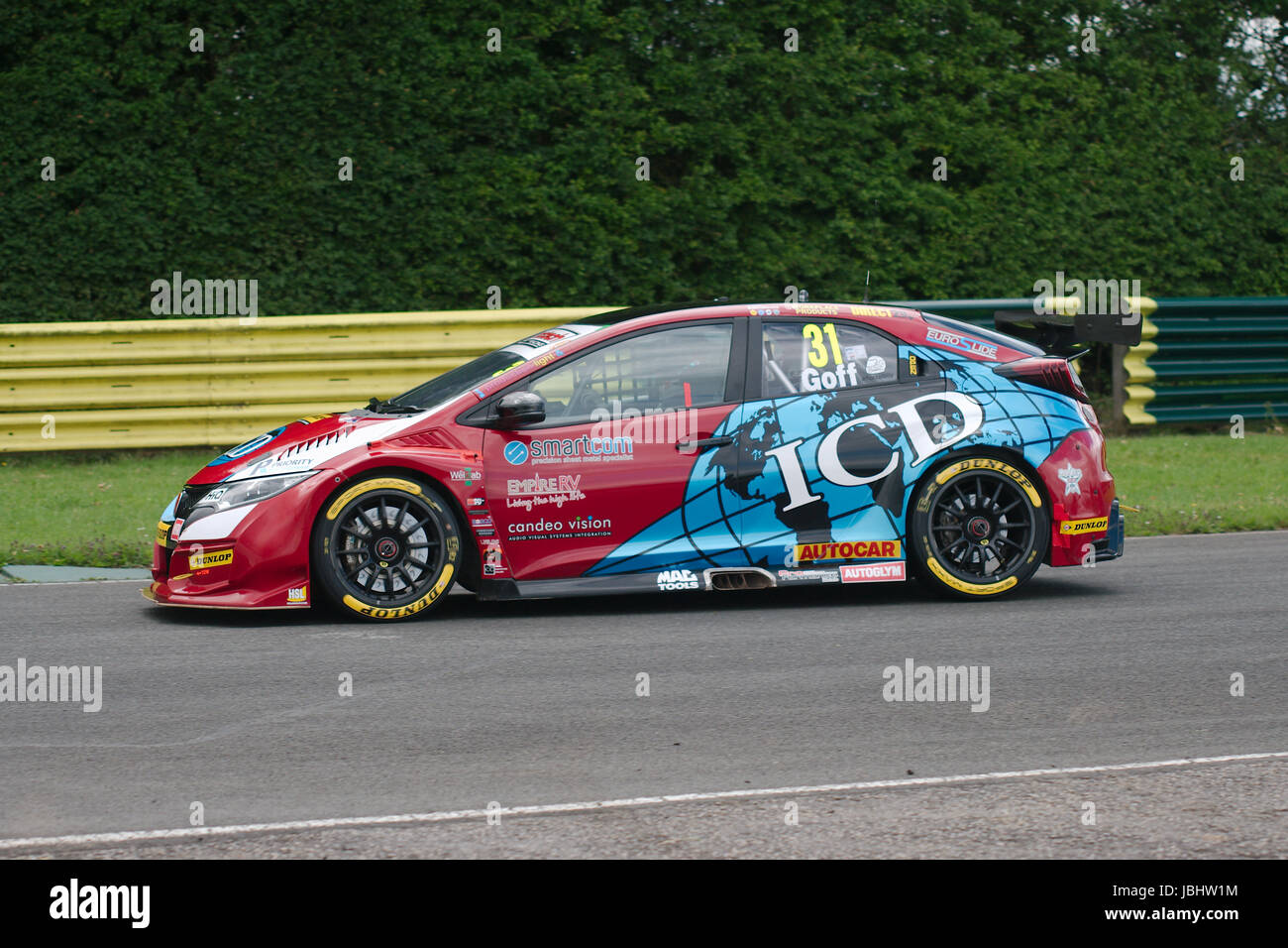 Croft Circuit, England, 11th June 2017. Jack Goff on the warm up lap ...