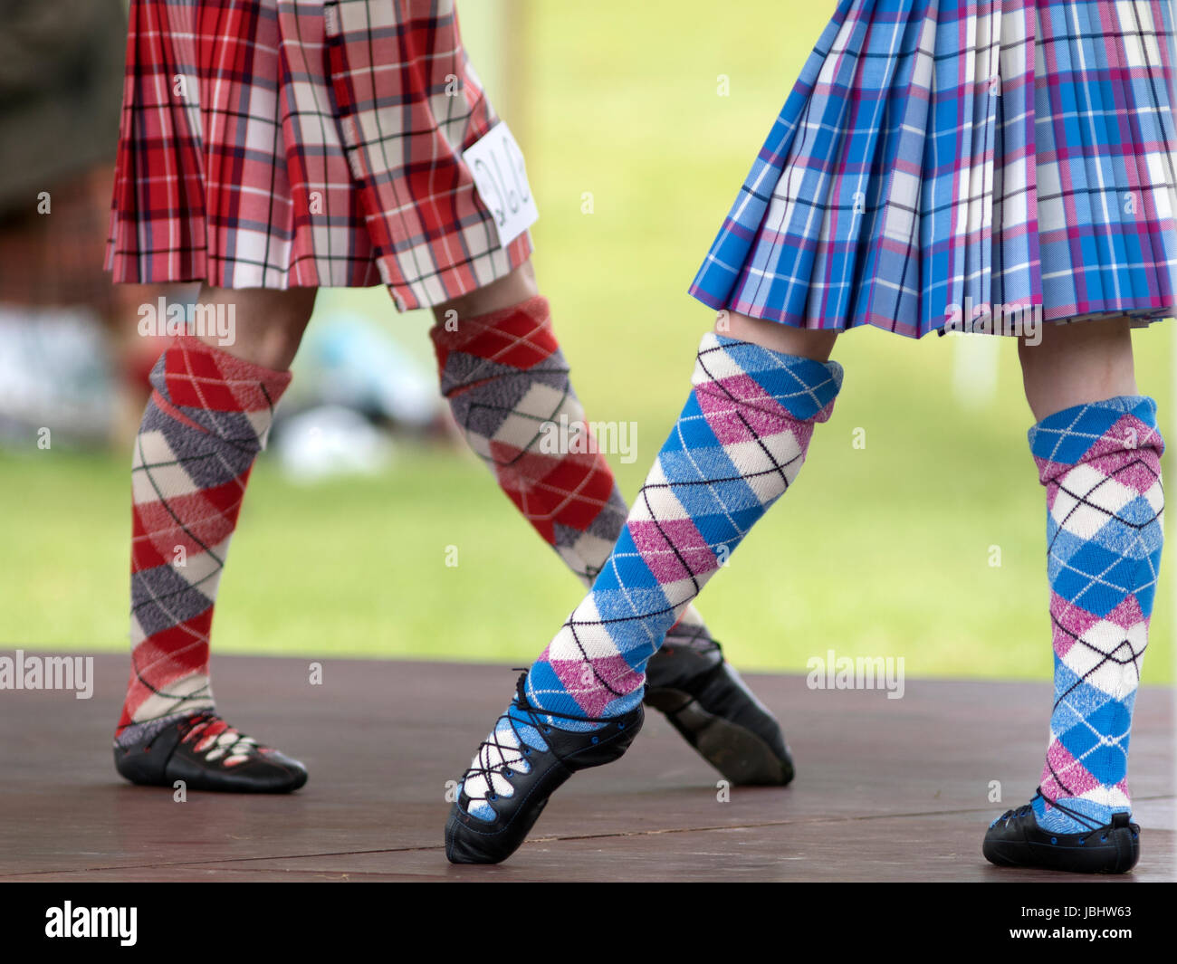 Glamis, Scotland - Jun 11, 2017: Feet of Highland dancers at the ...