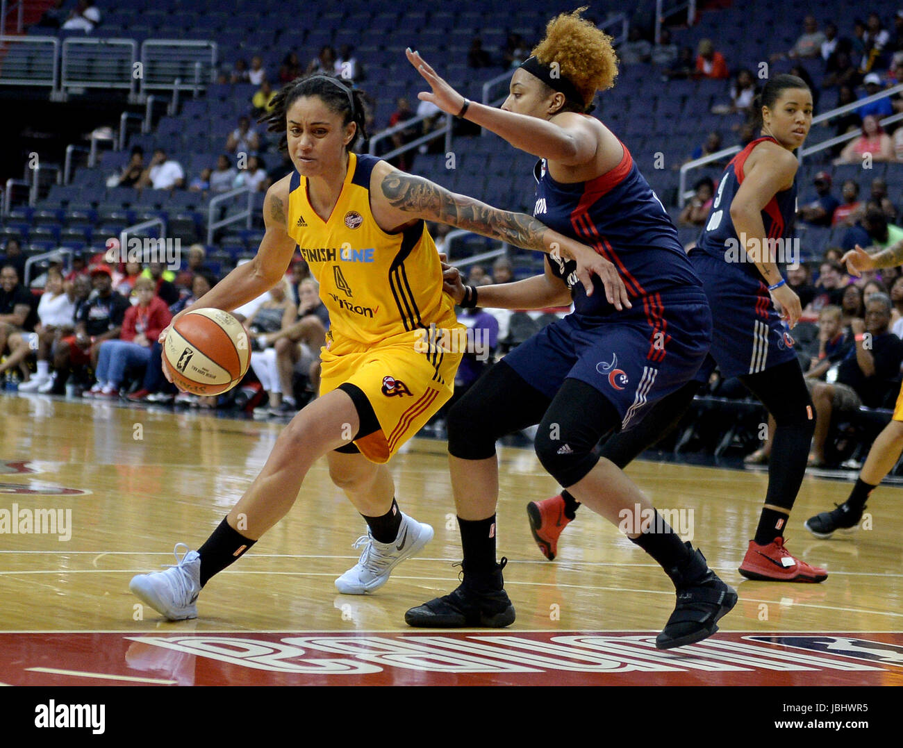 Washington, DC, USA. 11th June, 2017. 20170611 - Indiana Fever forward ...
