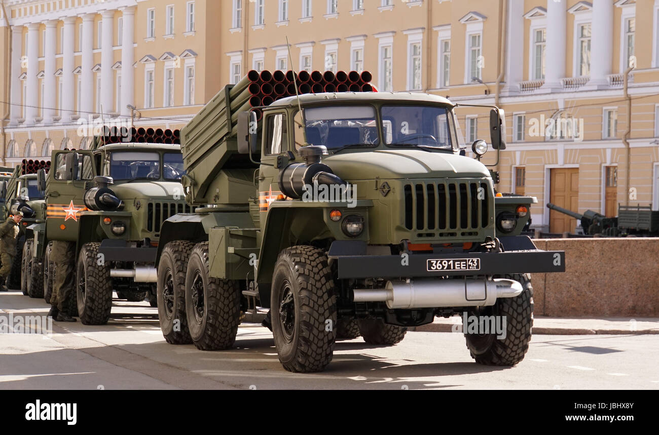 St.Petersburg, Russia - 9 May 2017. Celebration of Victory Day: The BM ...