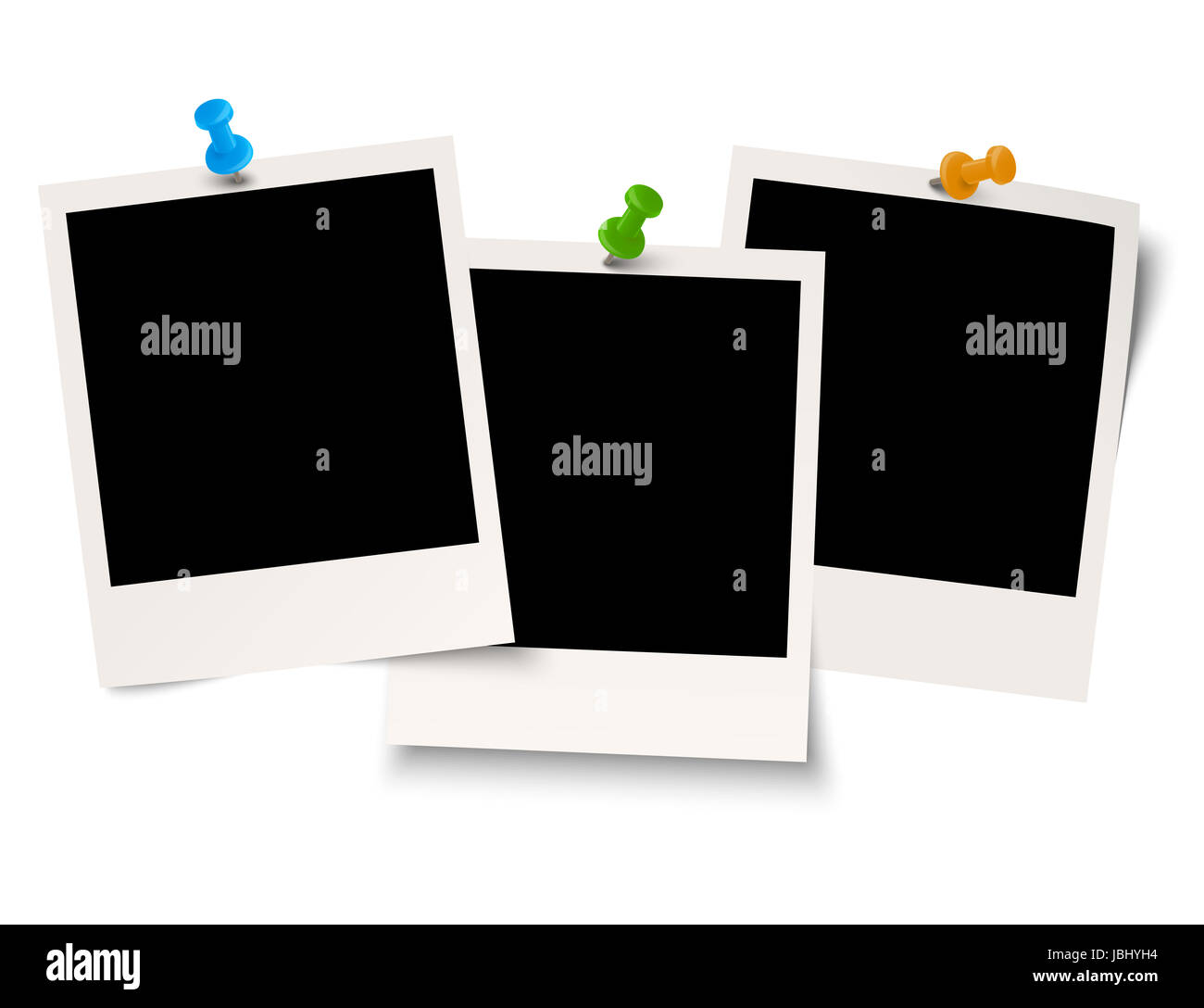 blank polaroid with pin Stock Photo - Alamy