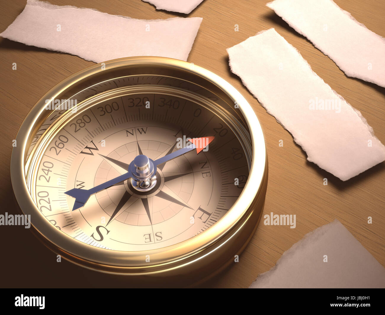 Compass indicating the best direction to take. Your text on blank ...