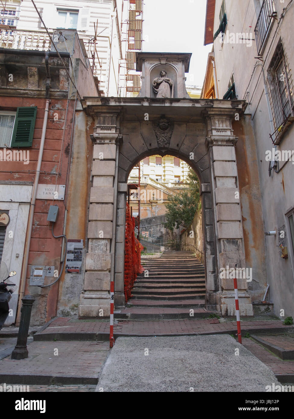 View of Genoa old town in Italy Stock Photo - Alamy