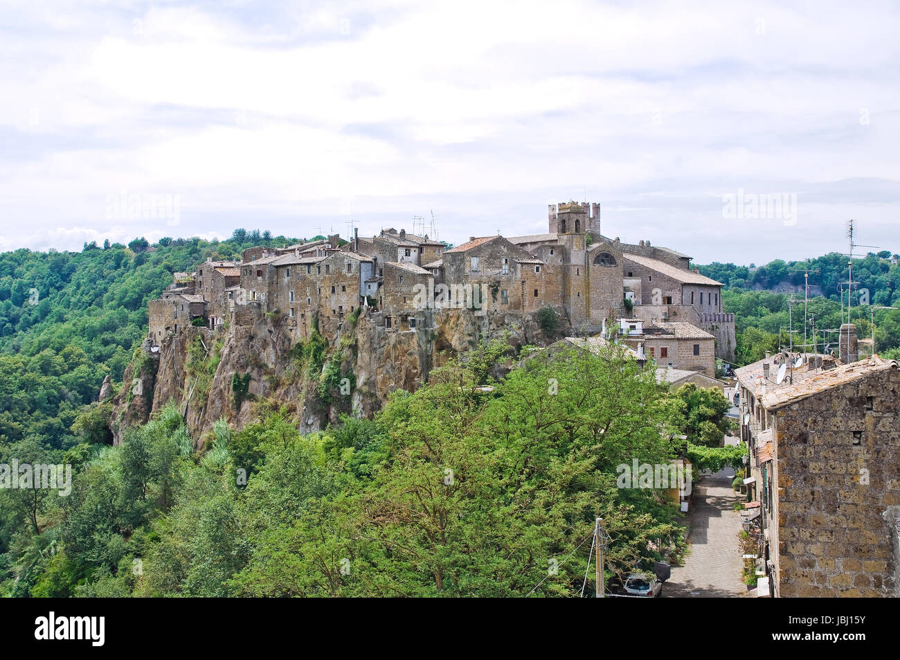 Panoramic view of Calcata. Lazio. Italy Stock Photo - Alamy