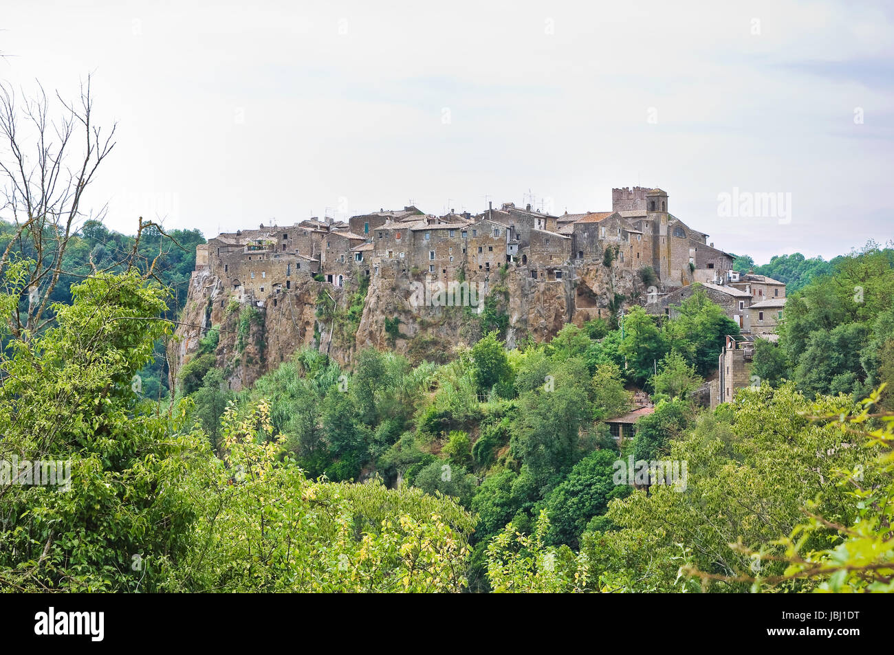 Panoramic view of Calcata. Lazio. Italy Stock Photo - Alamy