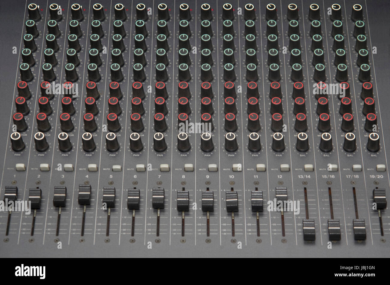 Stereo Sound Equalizer Console with Channels Stock Photo - Alamy