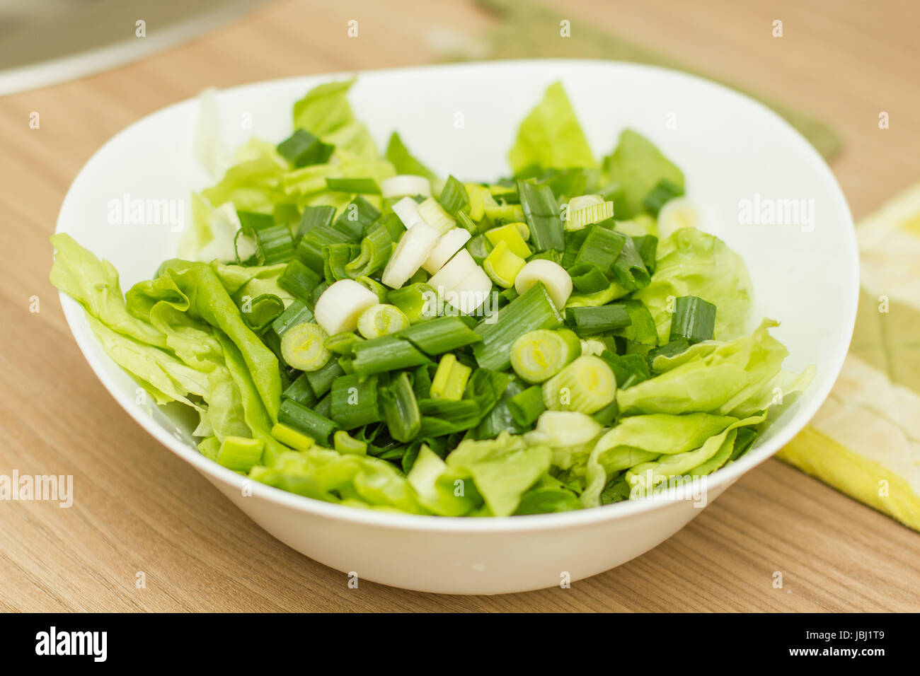 Healthy food fresh green salad Stock Photo - Alamy