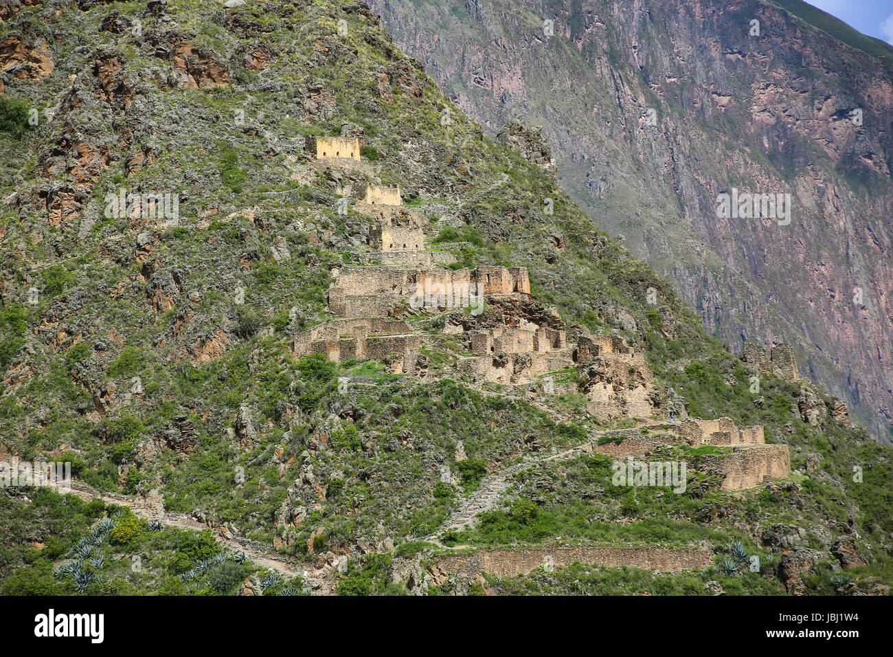 Inca storehouses on the hill surrounding Ollantaytambo, Peru ... Inca storehouses on the hill surrounding Ollantaytambo, Peru ...