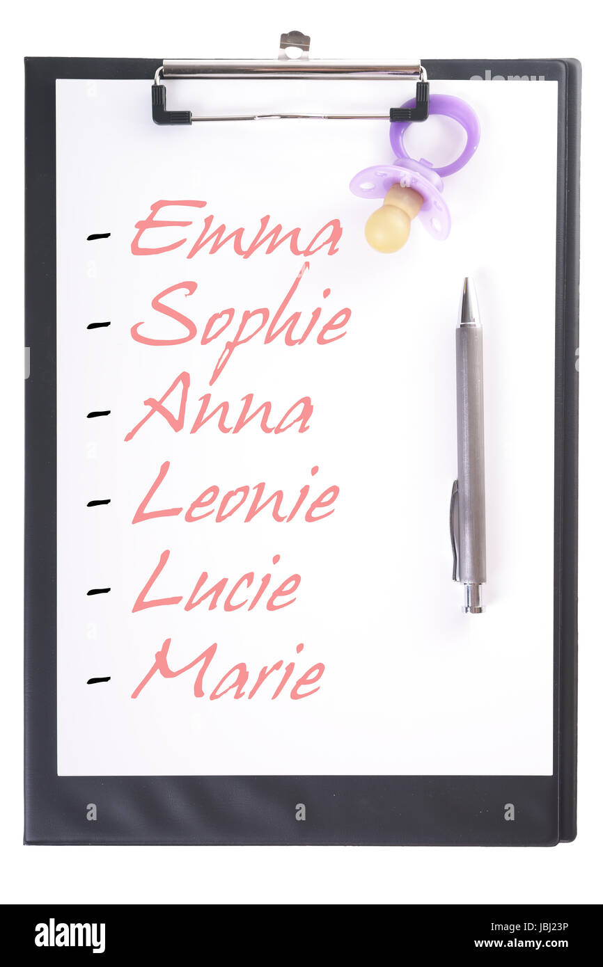 List of names Cut Out Stock Images & Pictures - Alamy