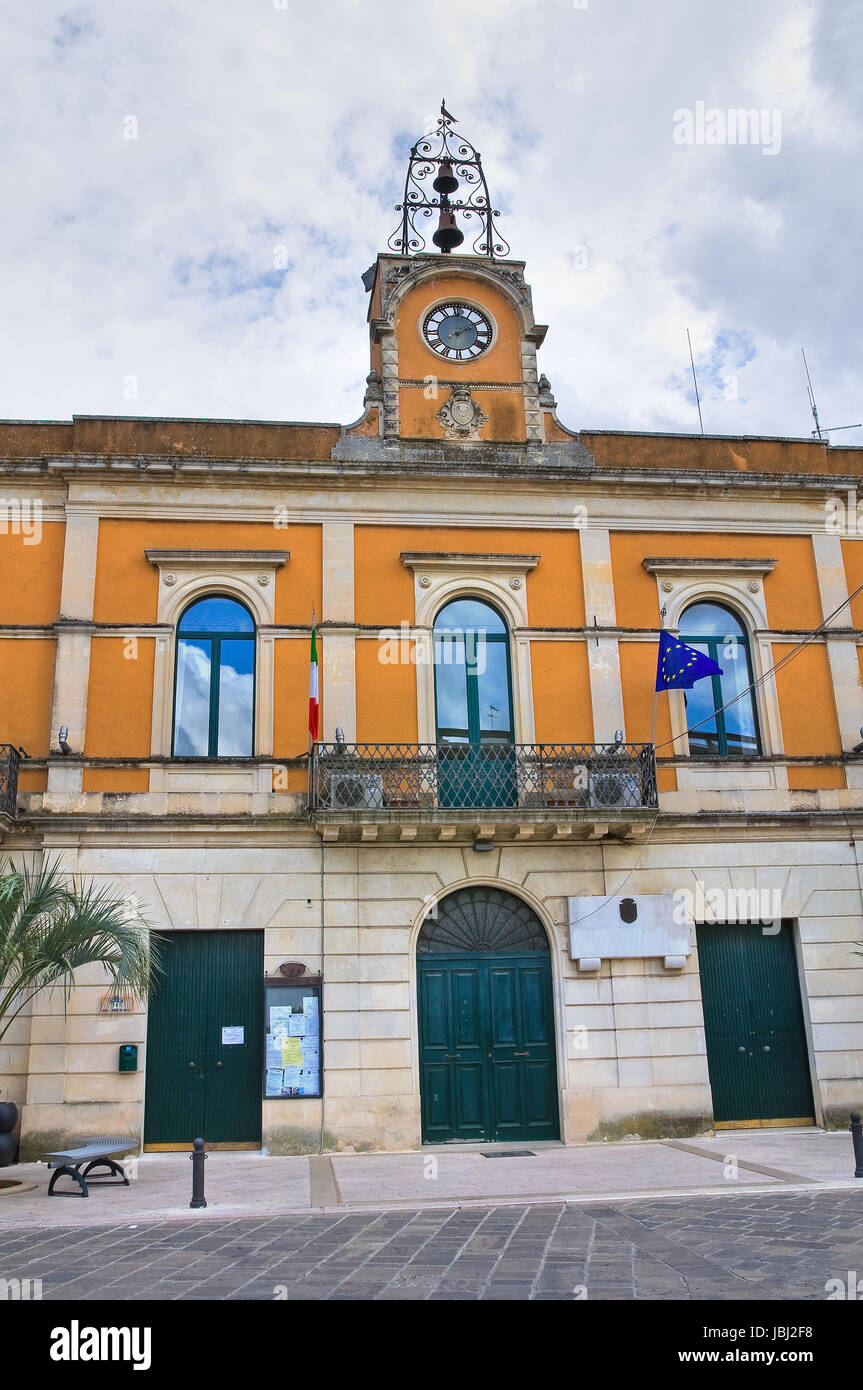 Municipal building. Calimera. Puglia. Italy Stock Photo - Alamy