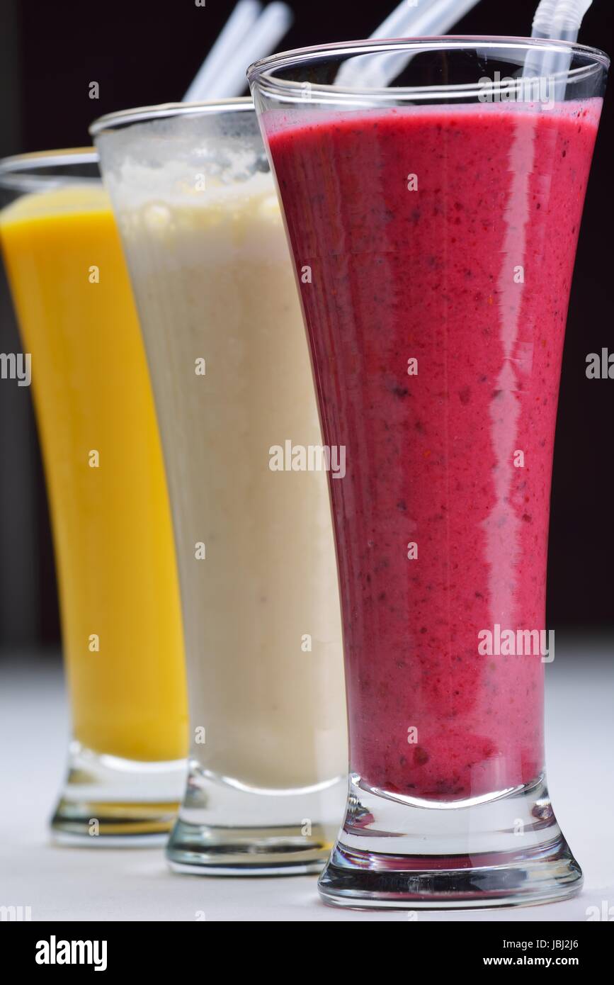smoothies isolated shake drink fruit healthy Stock Photo - Alamy
