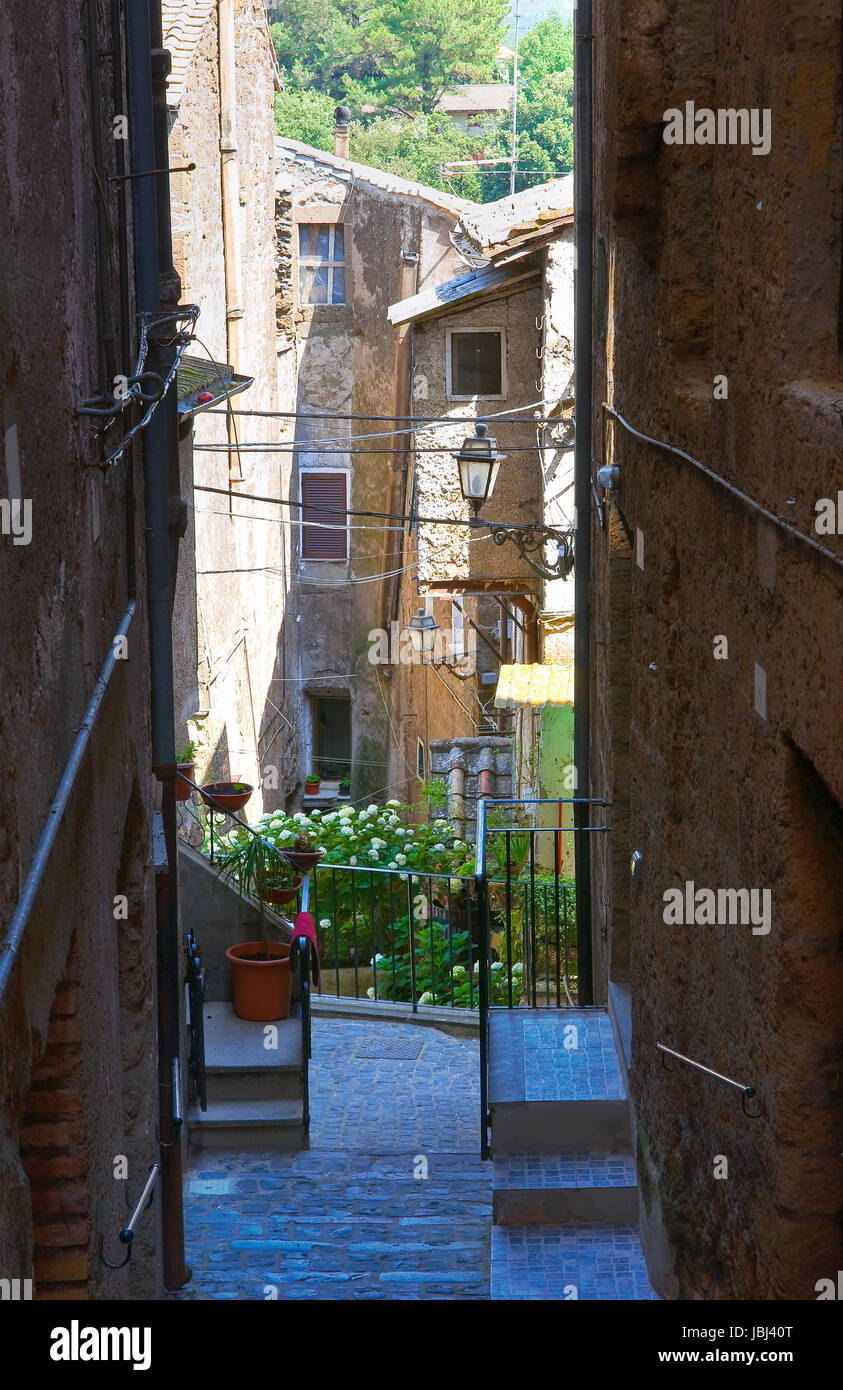 Alleyway. Capranica. Lazio. Italy Stock Photo - Alamy