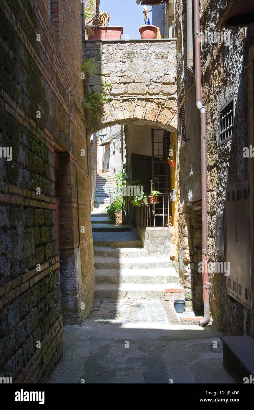 Alleyway. Capranica. Lazio. Italy Stock Photo - Alamy