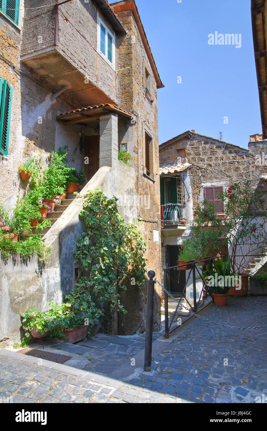 Alleyway. Capranica. Lazio. Italy Stock Photo - Alamy